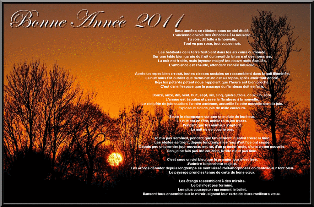 Poème Bonne année